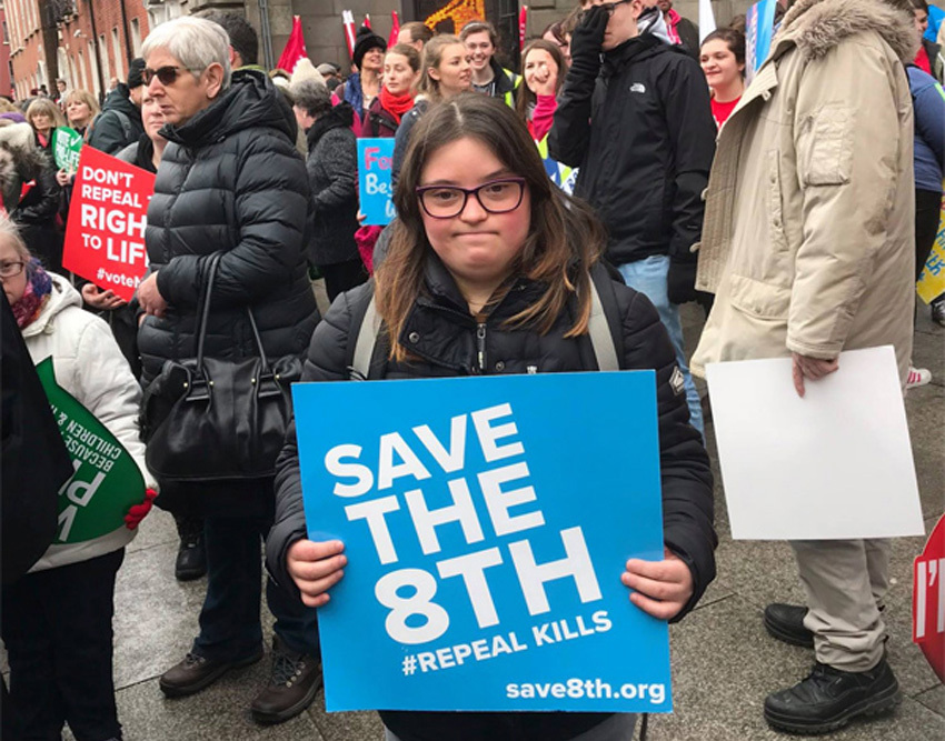Down Syndrome Activist Charlie Fien Rocks Save 8th Rally